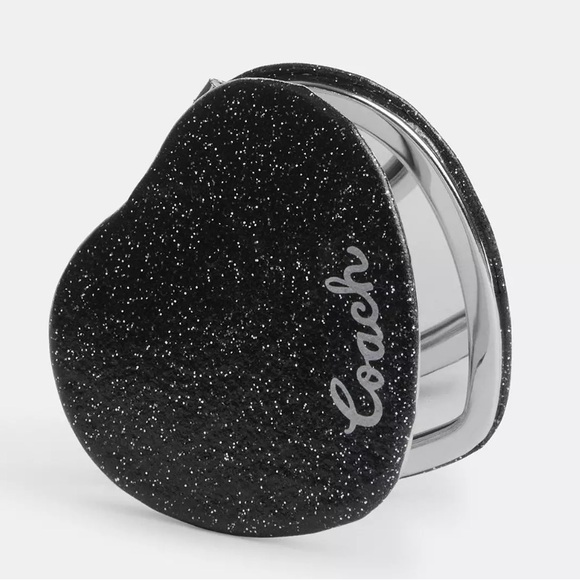 Coach | Accessories | Coach Glitter Heart Compact Mirror Nwt In ...